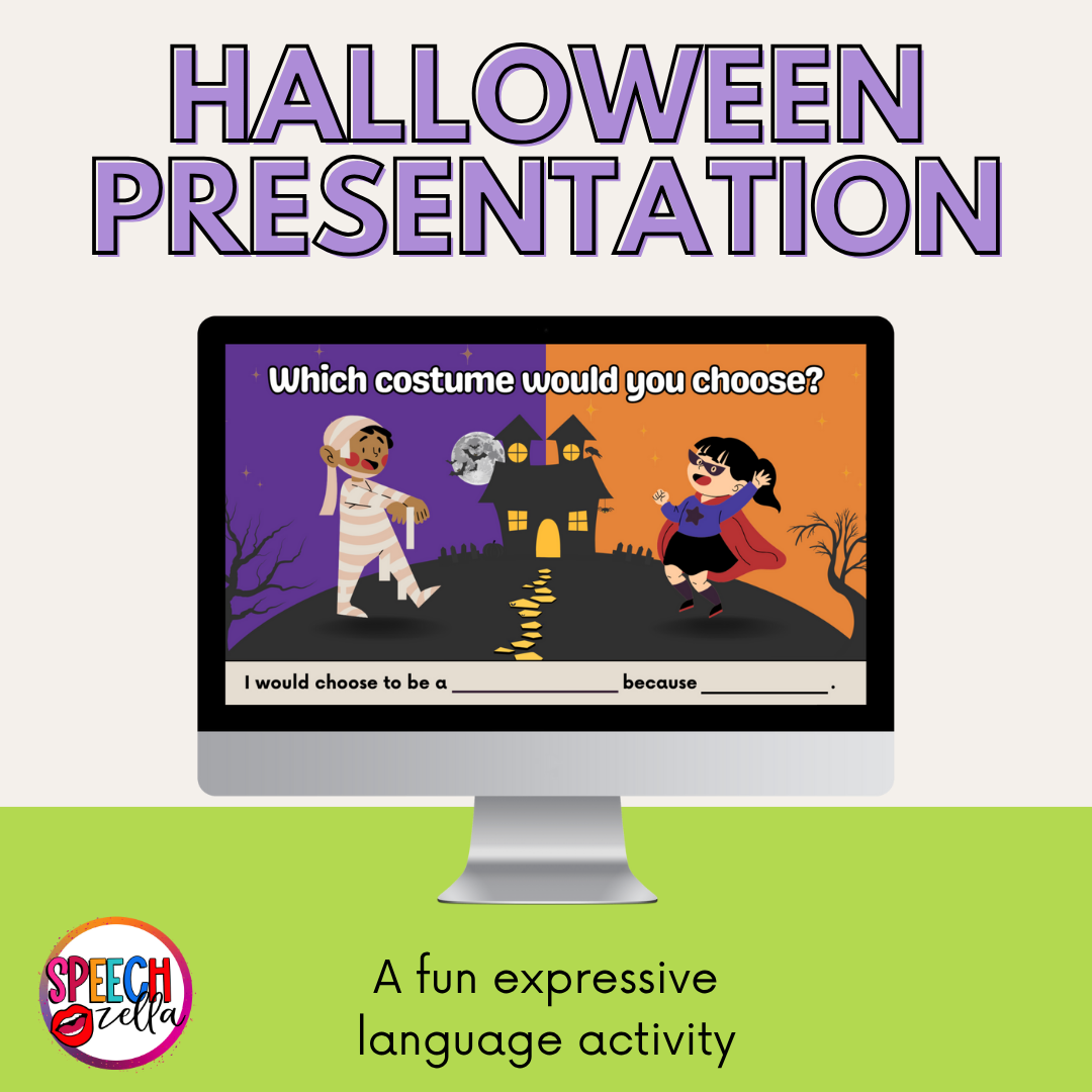 Free Speech Therapy Activities and Worksheets for Halloween
