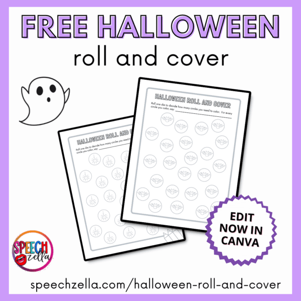 Free Speech Therapy Activities and Worksheets for Halloween