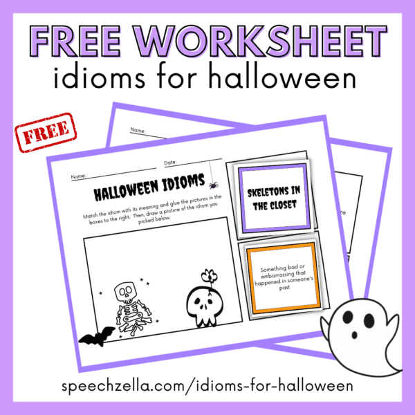 Free Speech Therapy Activities and Worksheets for Halloween