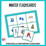 Free Winter Flashcards Printable Vocabulary Cards - Speechzella