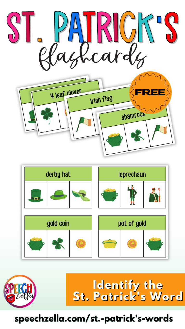 Free St Patrick's Day Worksheets for Speech Therapy - Speechzella