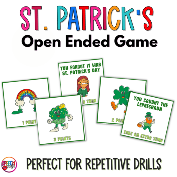 Free St Patrick's Day Worksheets for Speech Therapy - Speechzella