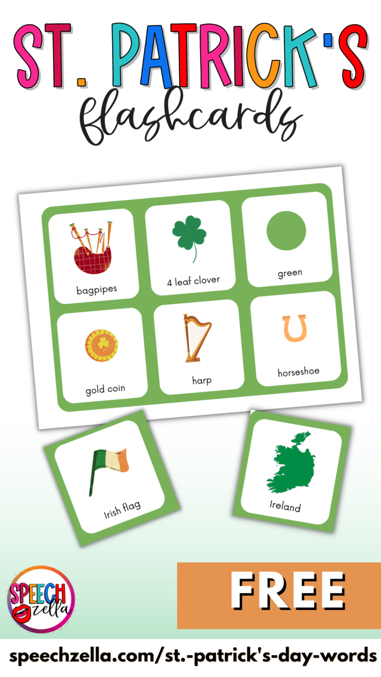 Free St Patrick's Day Worksheets for Speech Therapy - Speechzella