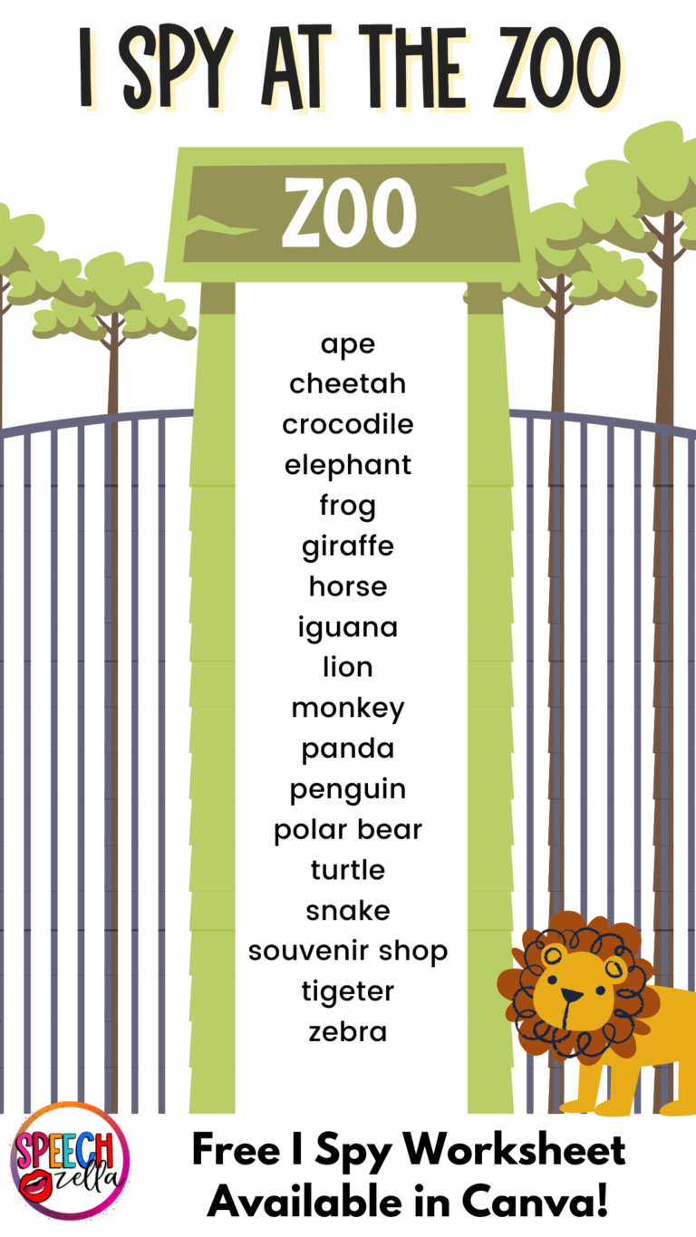 Free Summer I Spy Speech Therapy Worksheets - Speechzella