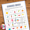 Summer Bingo Activities for Speech Therapy