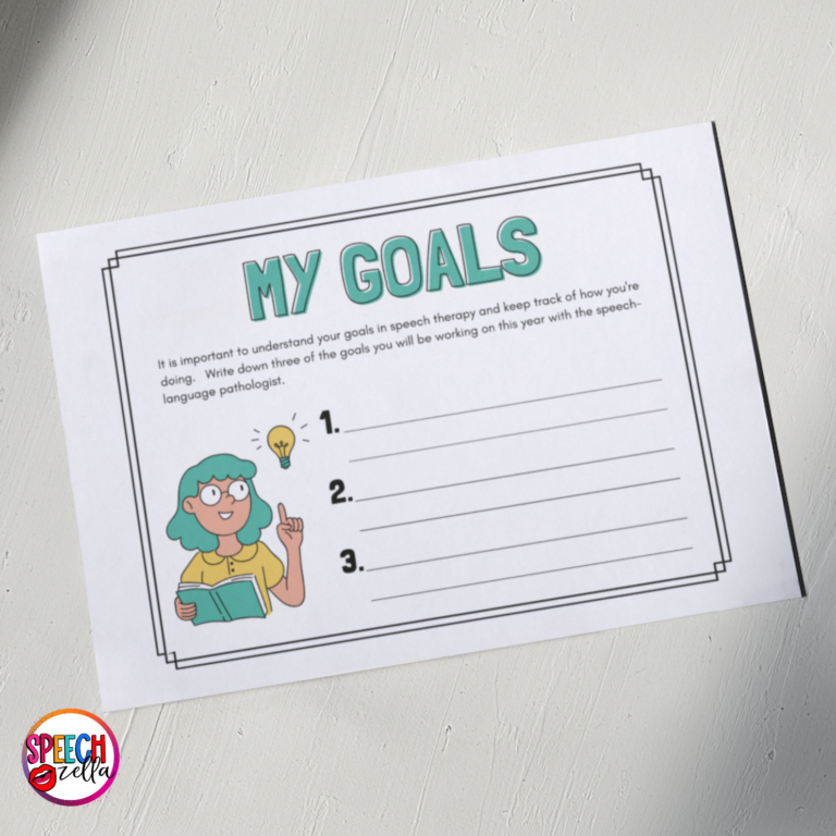 Resources to Target Speech Therapy Goals and Objectives - Speechzella
