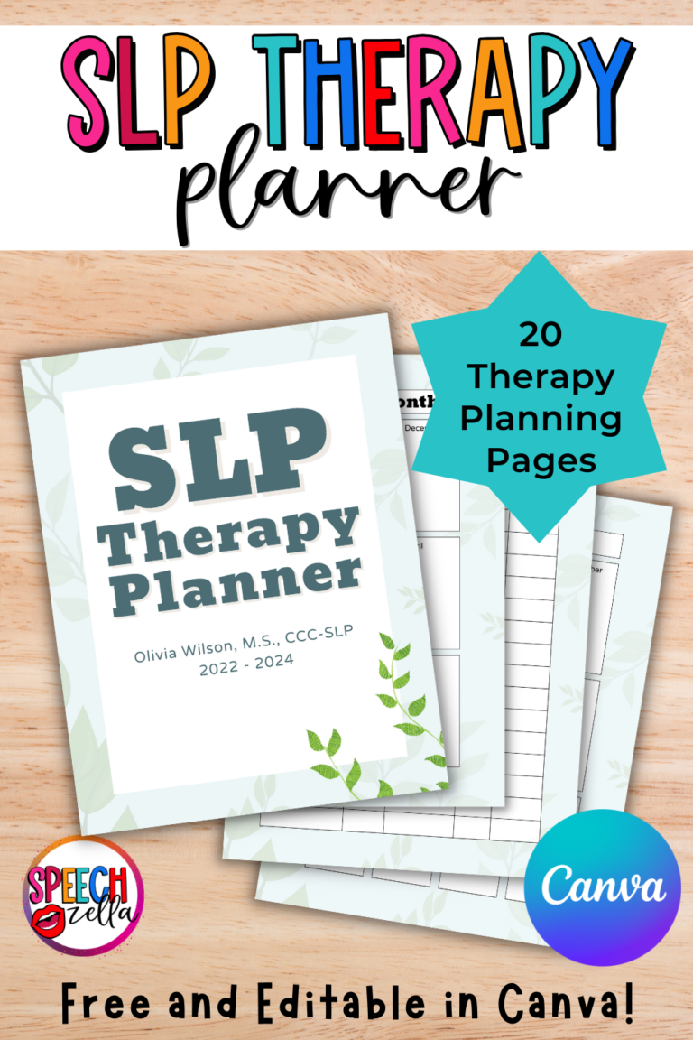 Free Back to School Printables for Speech Therapy in Canva - Speechzella