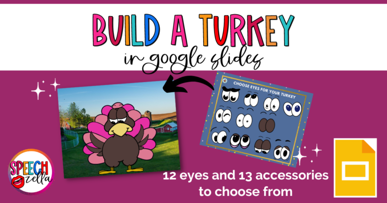Build a Turkey Worksheet Thanksgiving Printable Set - Speechzella