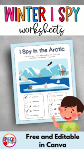 Winter I Spy Worksheet (Free Printable) - Speechzella