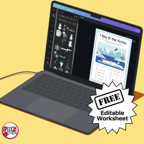 Winter I Spy Worksheet (Free Printable) - Speechzella