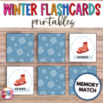 Free Winter Flashcards Printable Vocabulary Cards - Speechzella