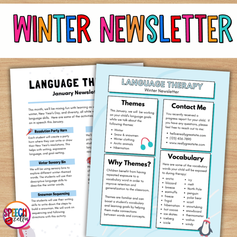 Winter Writing Worksheet ️️ Printable Activities - Speechzella