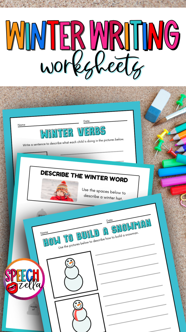 Winter Writing Worksheet ️️ Printable Activities - Speechzella