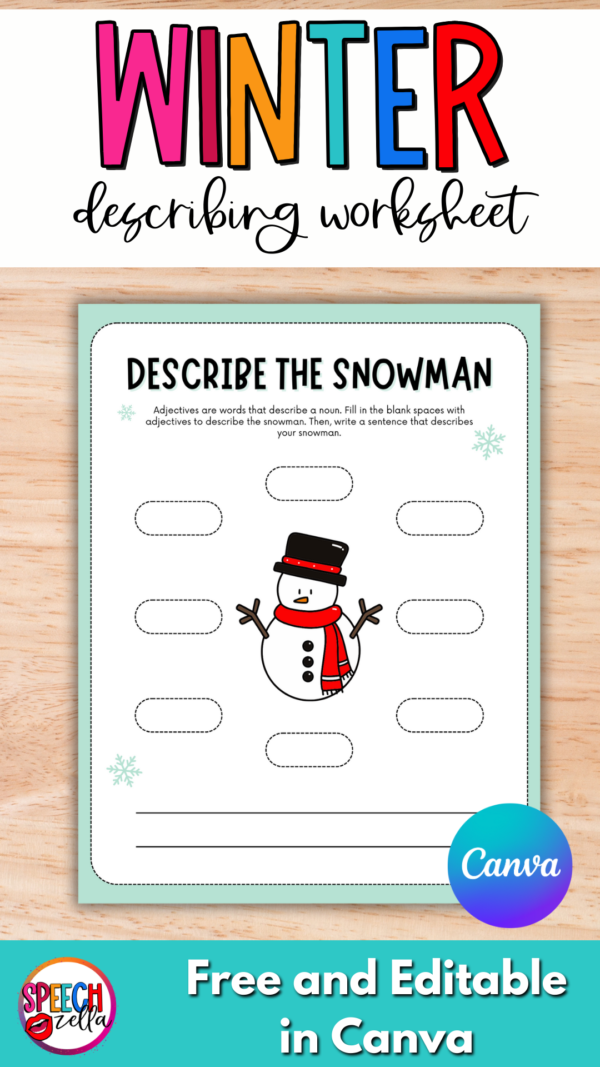 Free Winter Worksheets for Elementary Students 🥶 - Speechzella