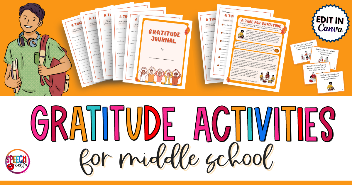 Gratitude Activities for Middle School Students - Speechzella