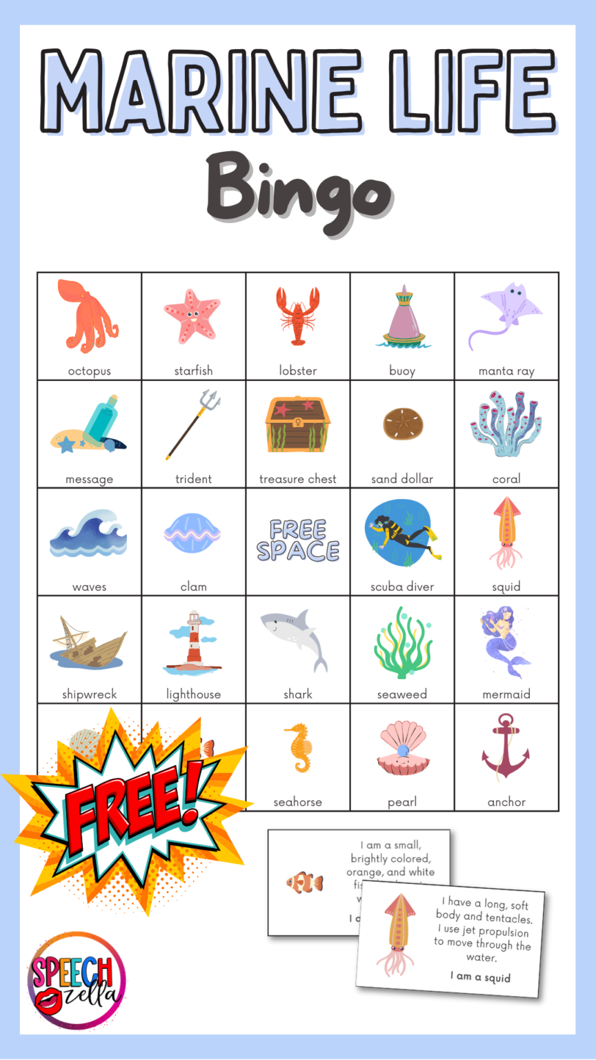 Summer Bingo Activities for Speech Therapy