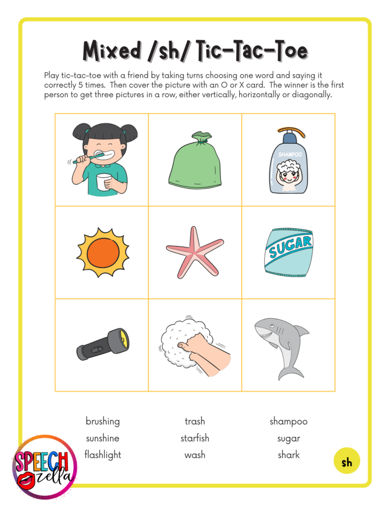 Fun SH Words Speech Therapy Activities in Canva - Speechzella