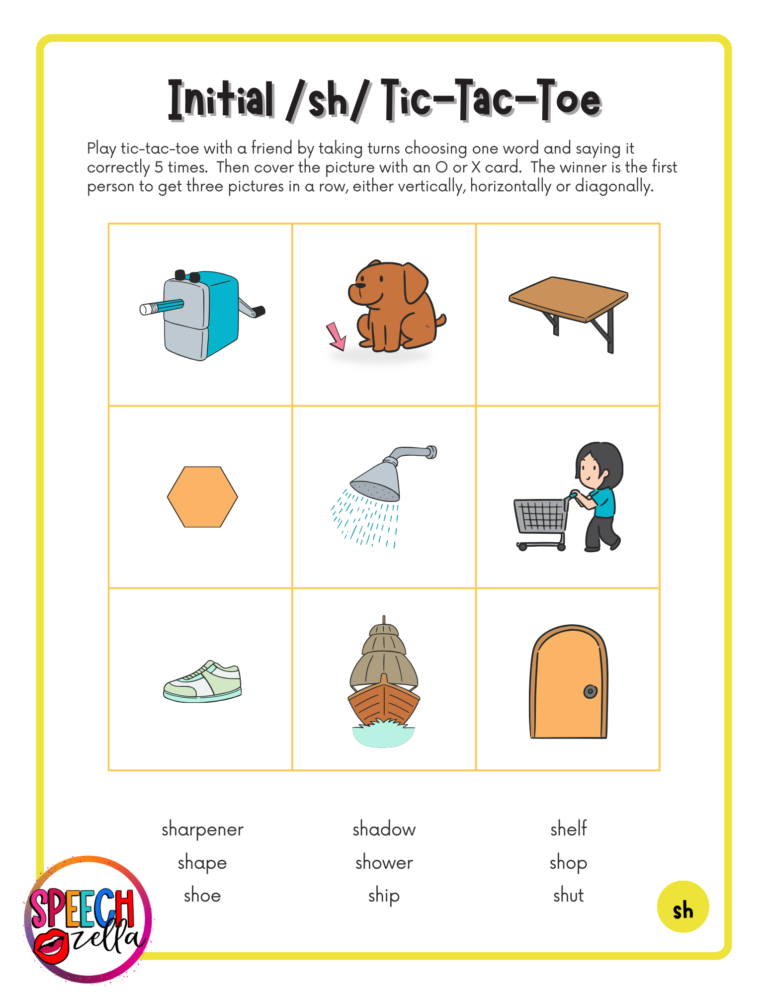 Fun SH Words Speech Therapy Activities in Canva - Speechzella