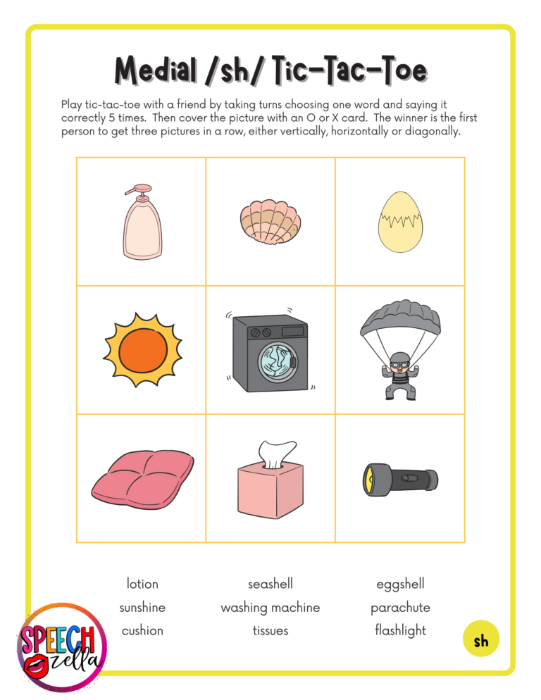 Fun SH Words Speech Therapy Activities in Canva - Speechzella