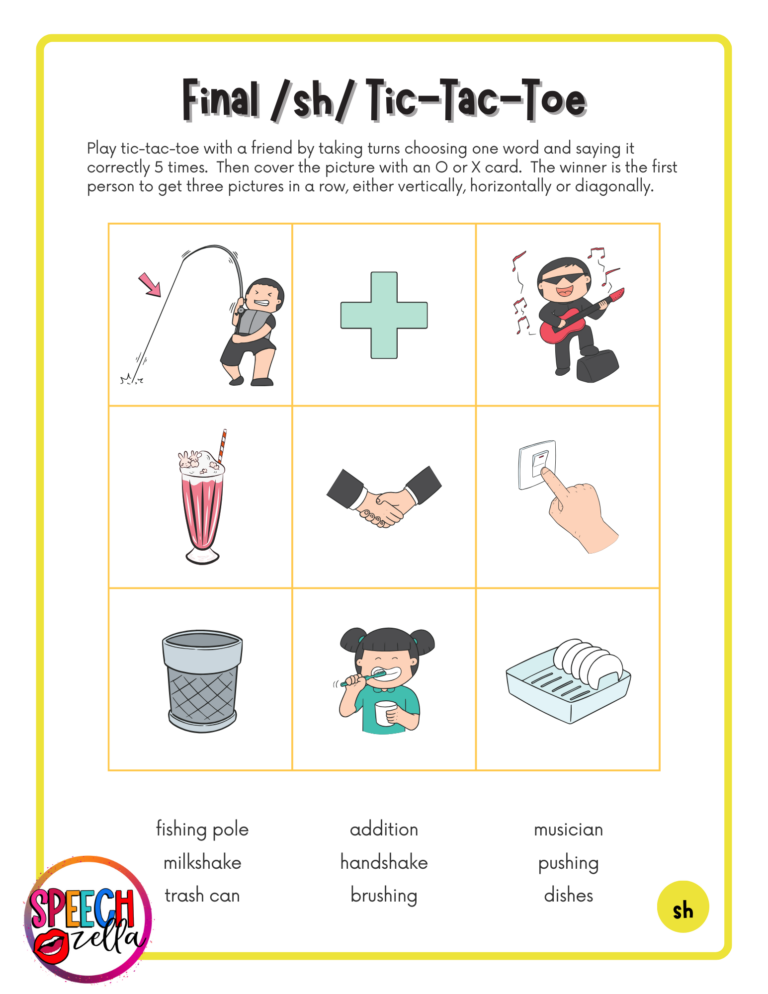 Fun SH Words Speech Therapy Activities in Canva - Speechzella
