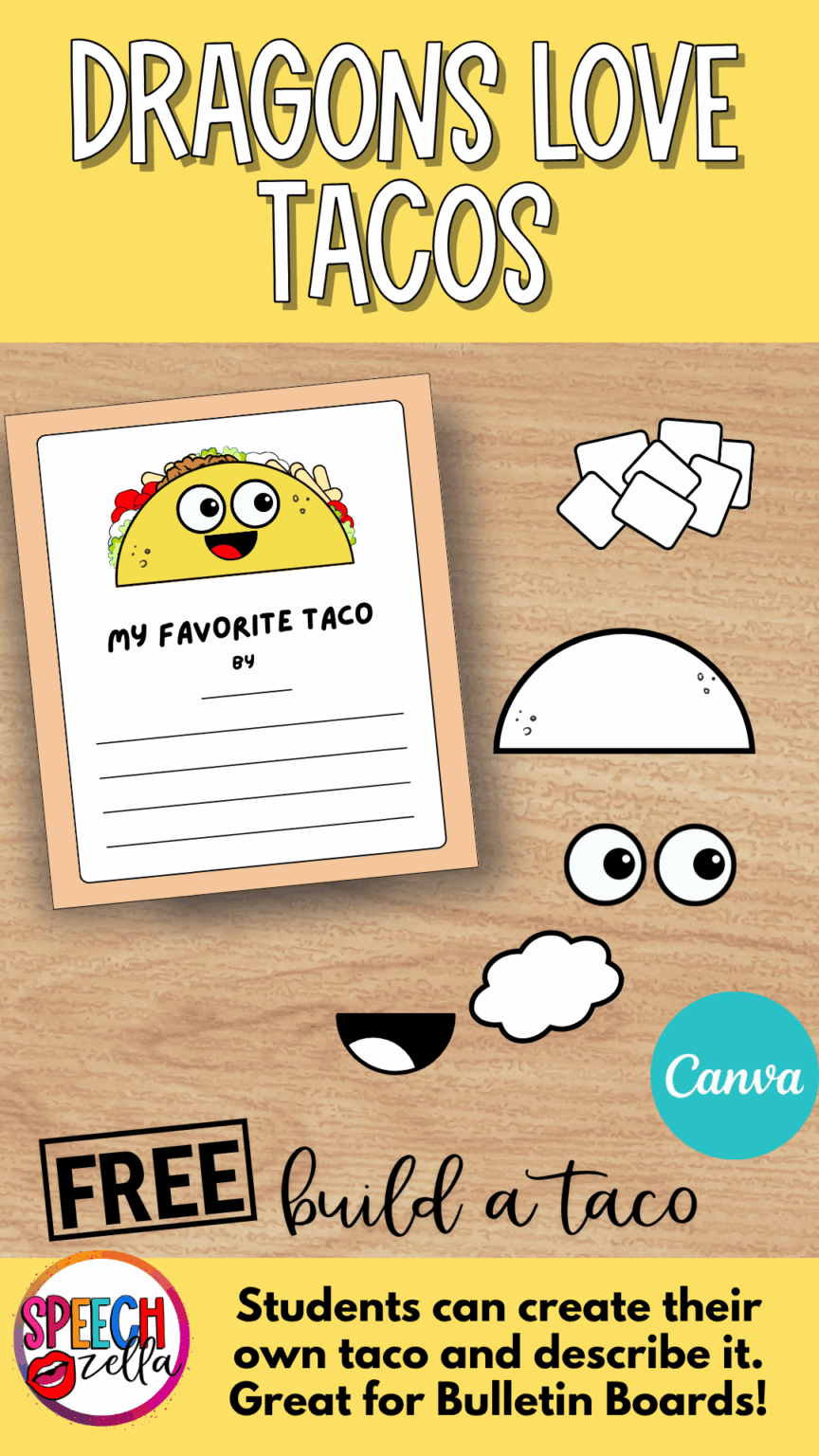 Dragons Love Tacos Activity and Lesson Plan Freebie - Speechzella