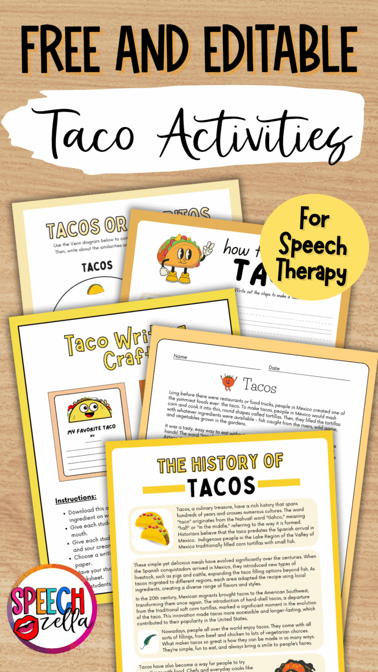 Dragons Love Tacos Activity and Lesson Plan Freebie - Speechzella
