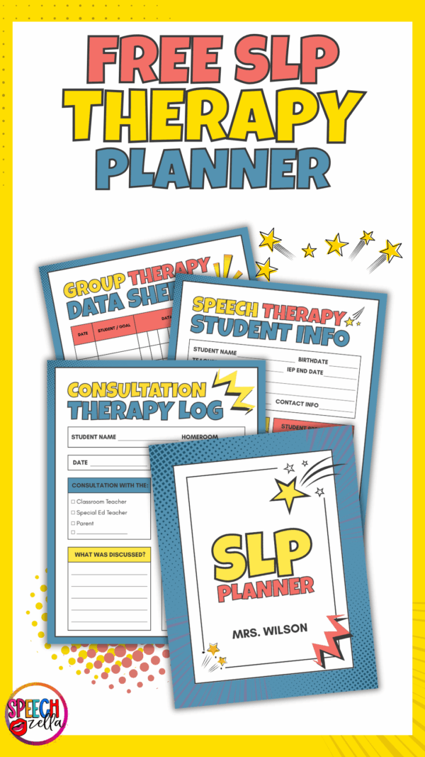 Free Speech Therapy Planner Template for Busy SLPs - Speechzella