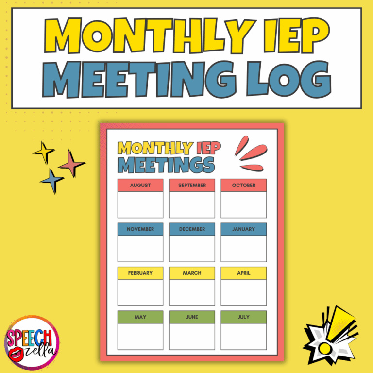 Free Speech Therapy Planner Template for Busy SLPs - Speechzella