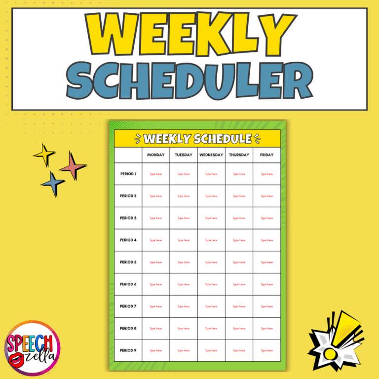 Free Speech Therapy Planner Template for Busy SLPs - Speechzella