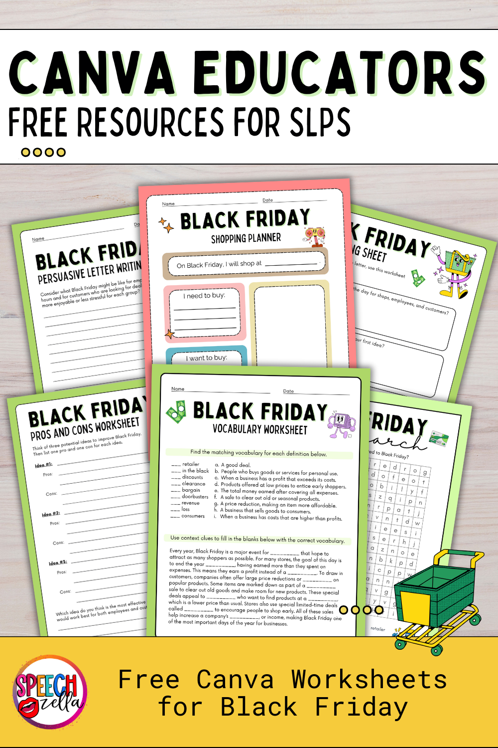 Black Friday Worksheets for Reading Comprehension - Speechzella