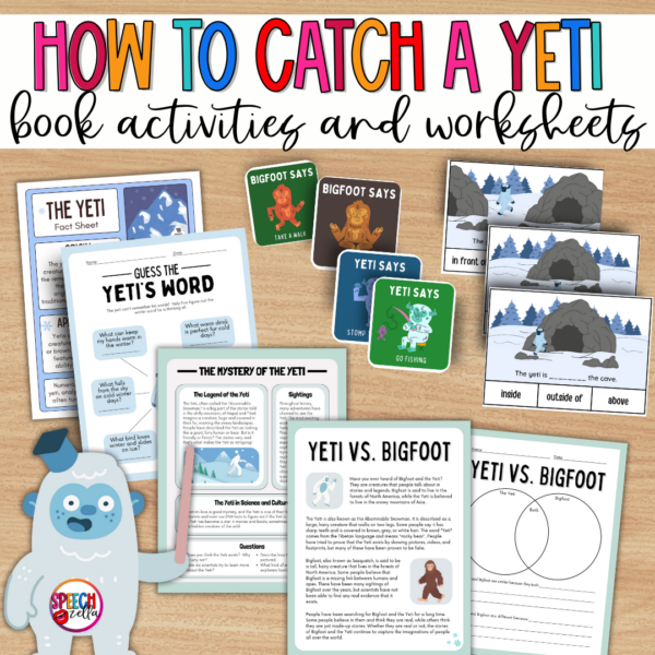 How to catch a yeti activities for speech therapy - Speechzella