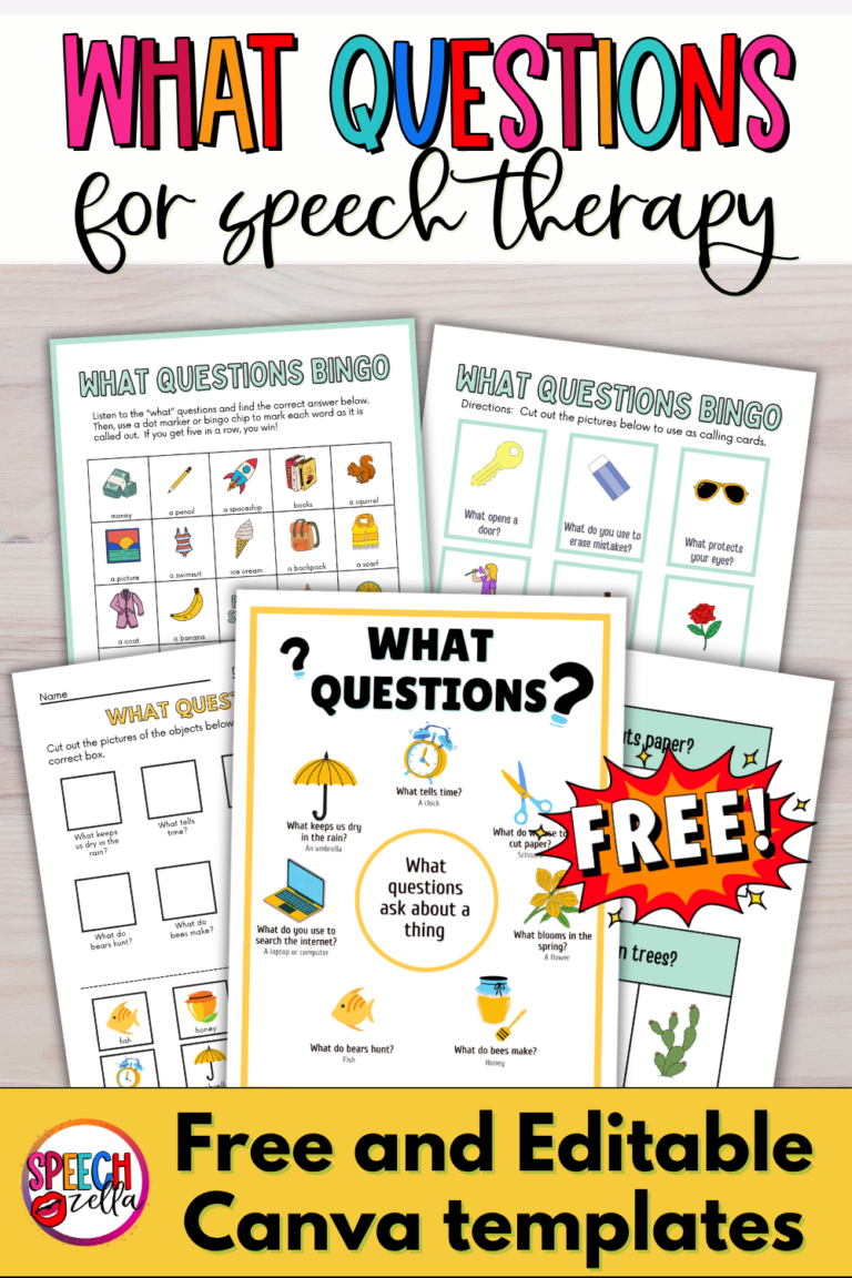 Wh Questions for Speech Therapy (Free Resources!) - Speechzella