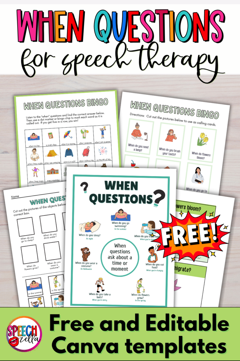 Wh Questions for Speech Therapy (Free Resources!) - Speechzella