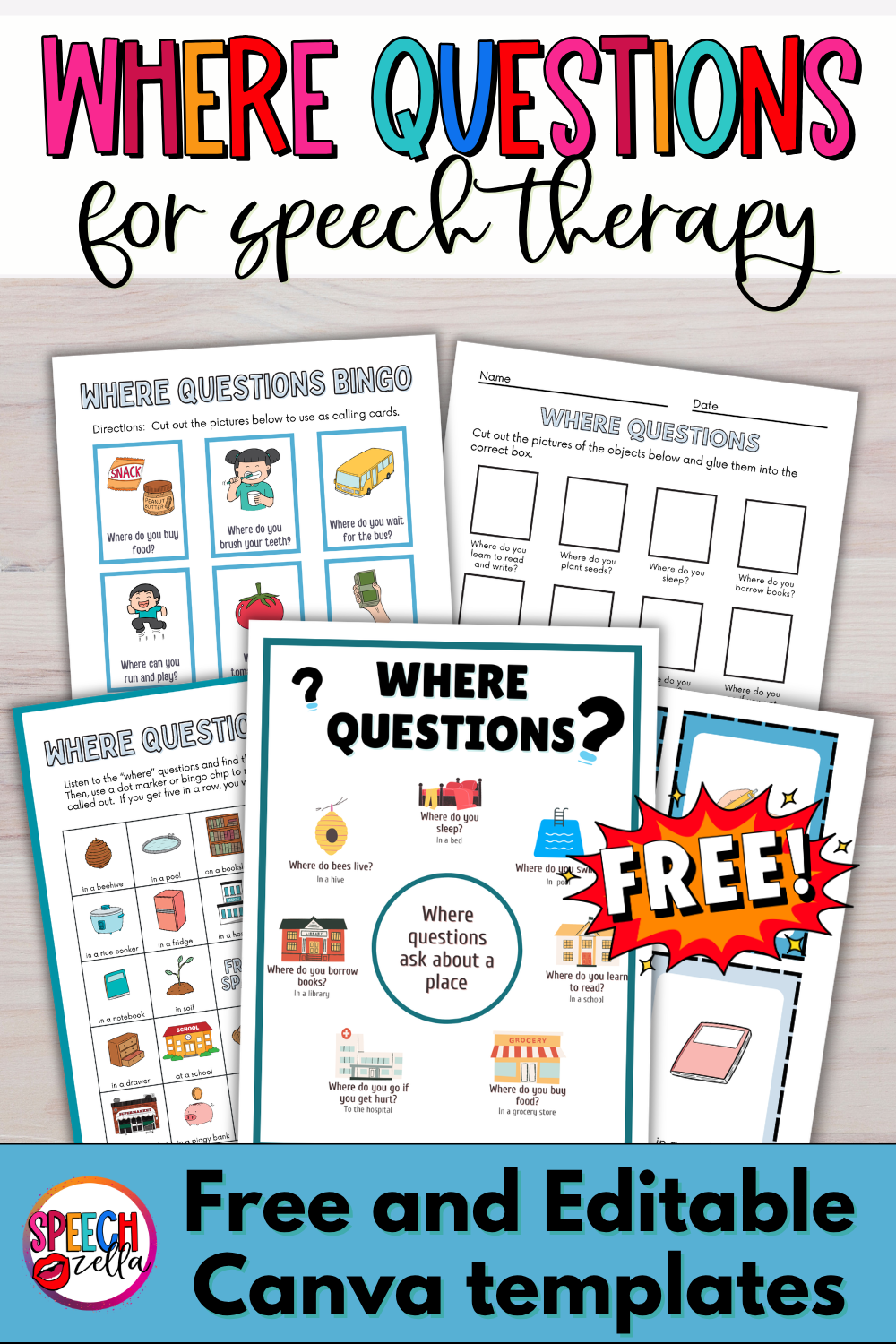 Wh Questions for Speech Therapy (Free Resources!) - Speechzella