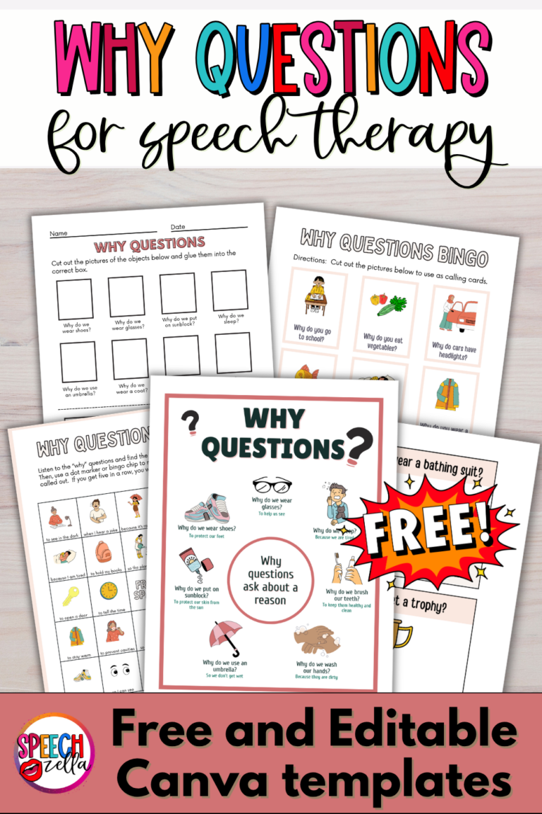 Wh Questions for Speech Therapy (Free Resources!) - Speechzella